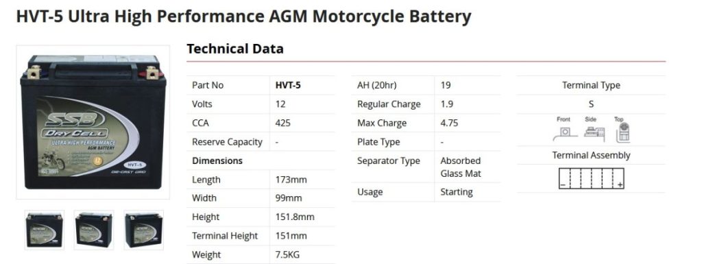Explosive SSB PowerSport HVT-5 Ultra High Performance AGM 12V